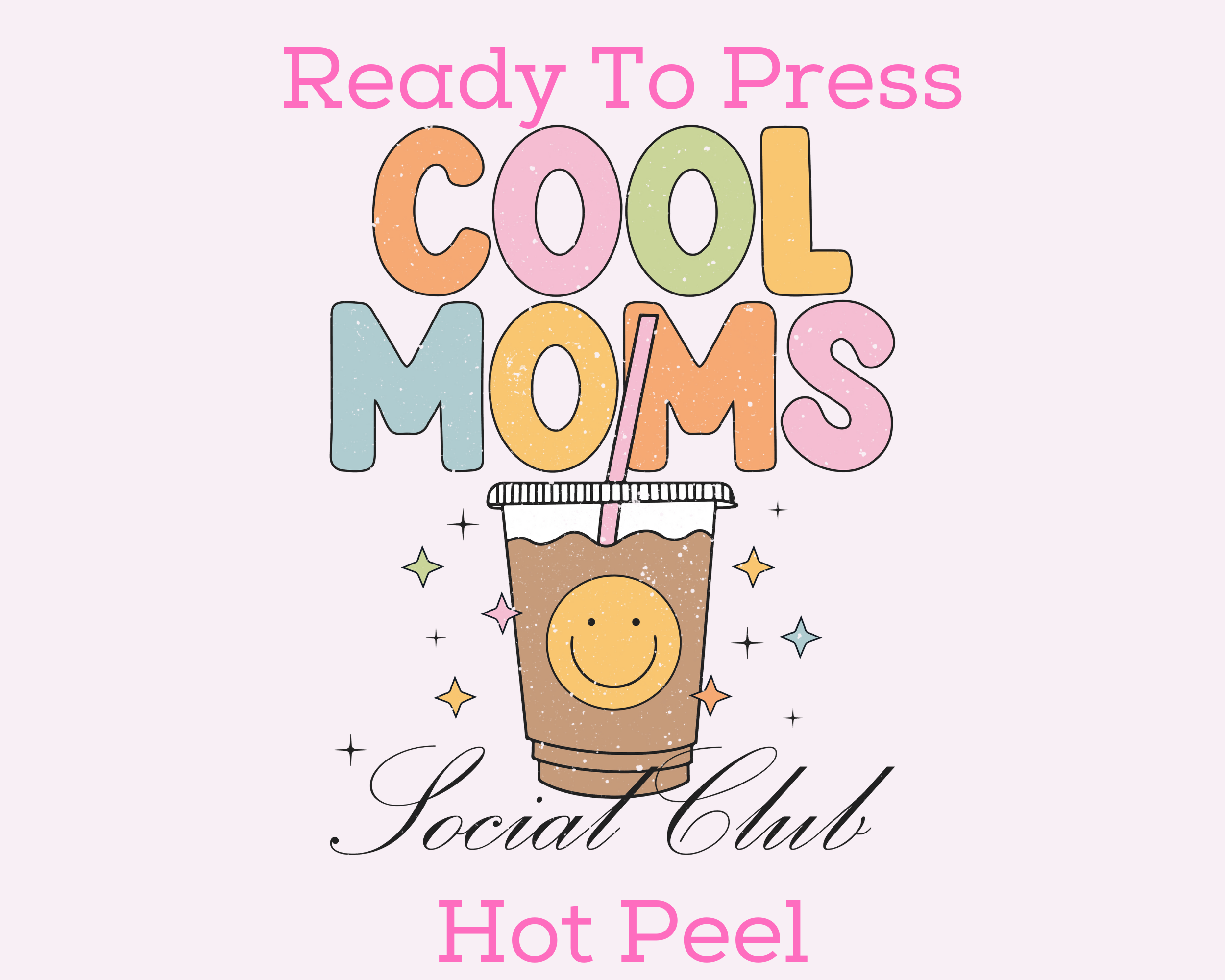 Cool Moms Social Club Mom DTF TRANSFER or UV DTF STICKER DECAL ...