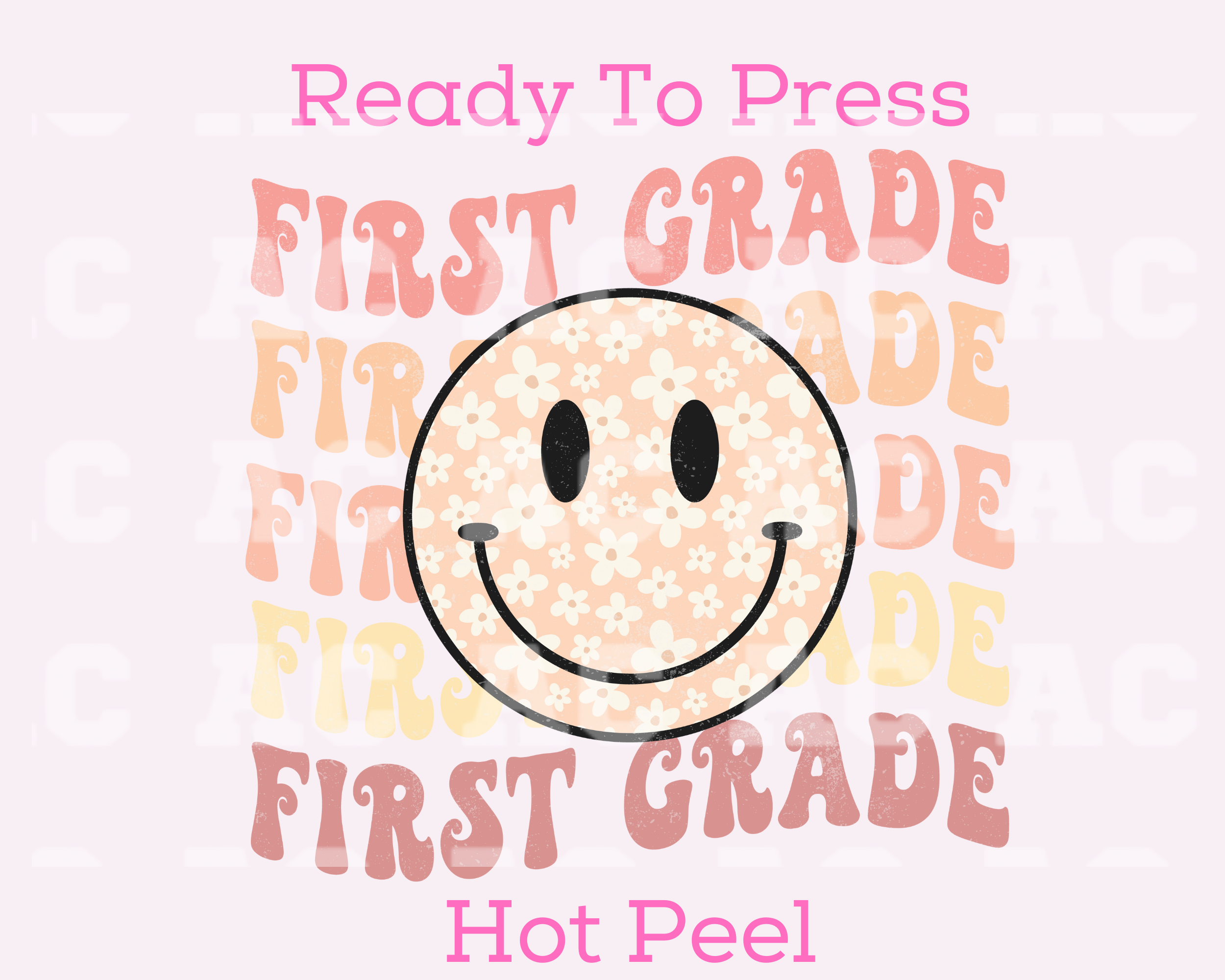 First Grade Smiley 1st Grade DTF TRANSFER or UV DTF STICKER – AlwaysBlanks