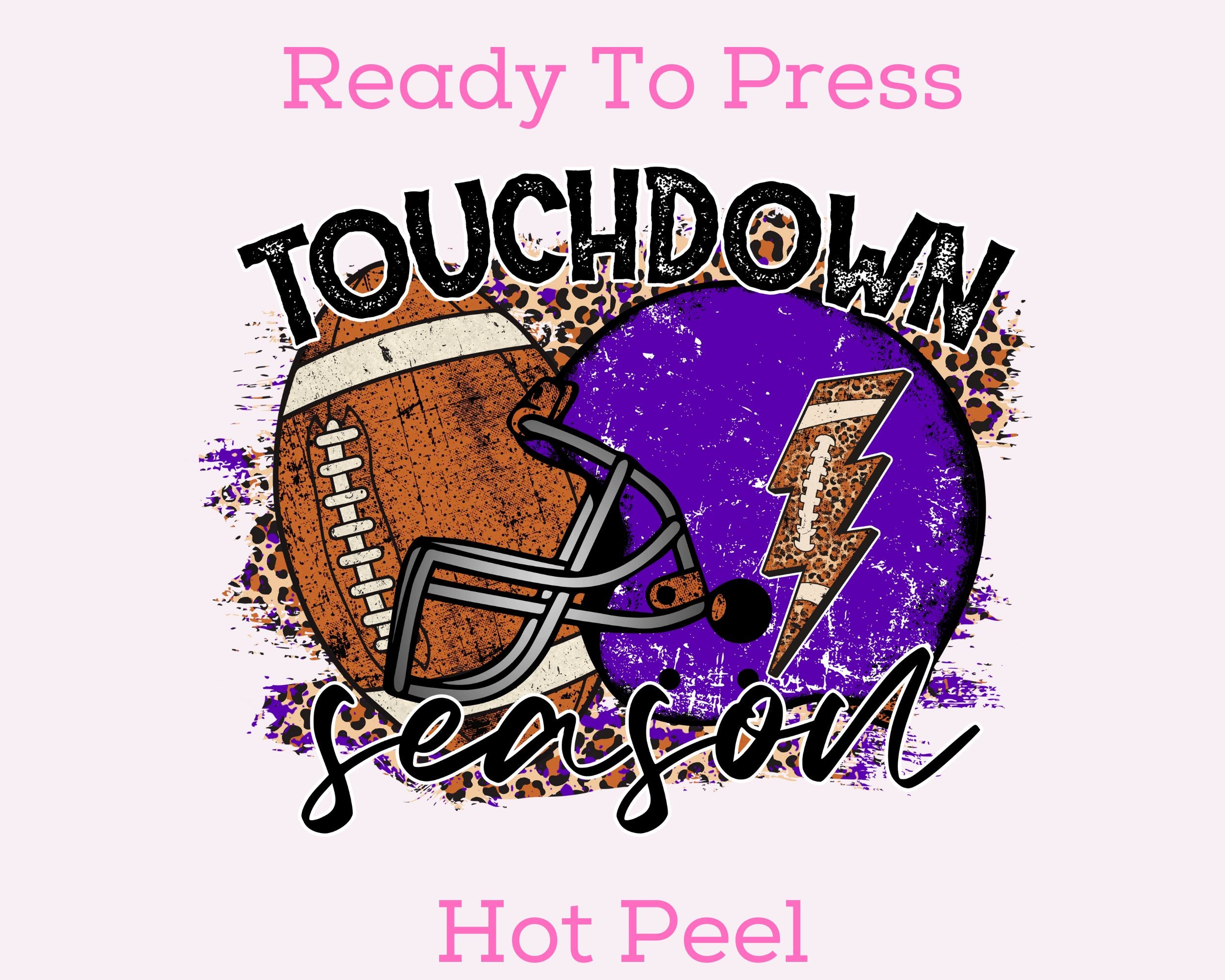 Helmet Touchdown Season (Purple) DTF TRANSFER or UV DTF STICKER DECAL ...
