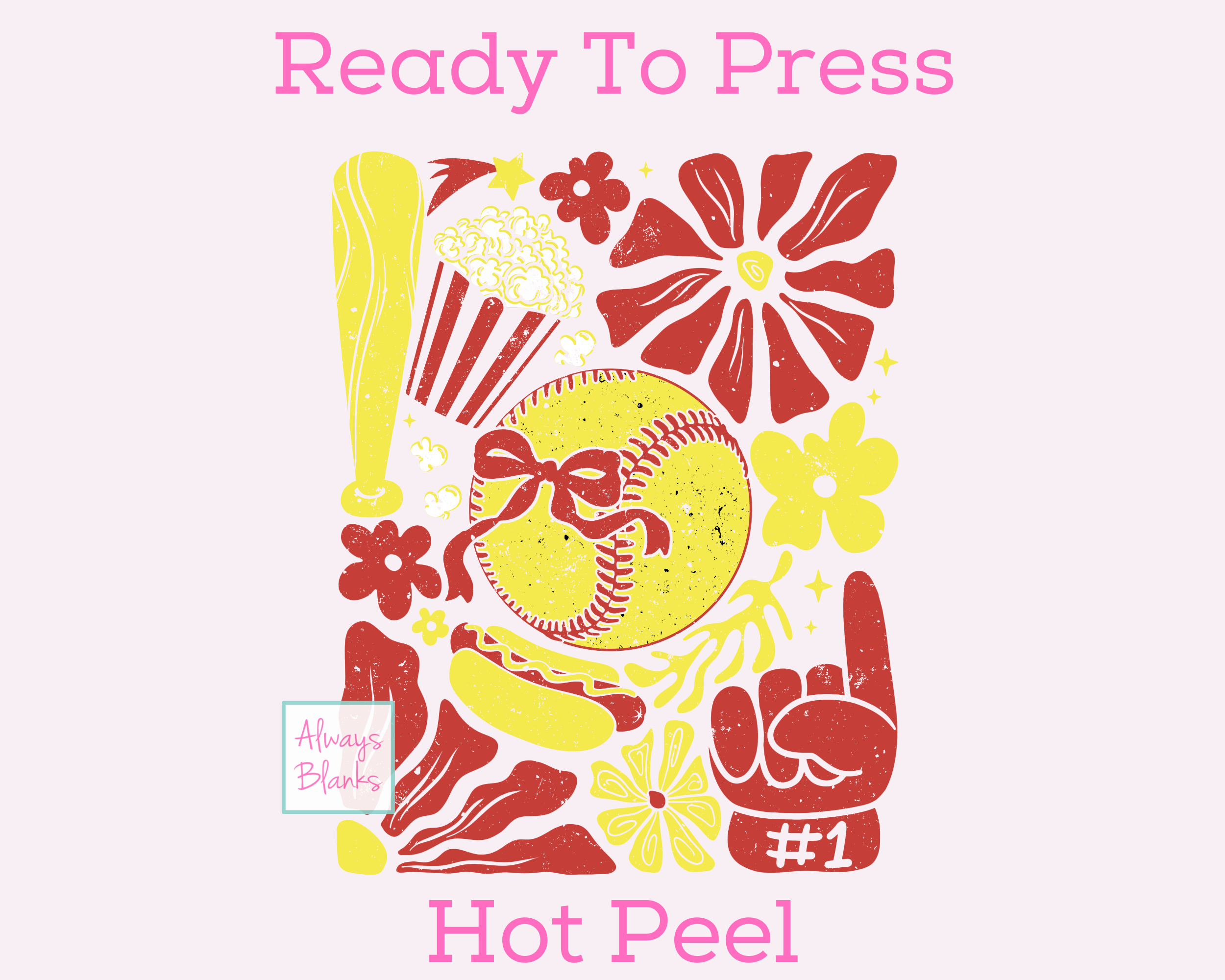 Deco Softball Collage Coquette Bow (Distressed) Softball DTF TRANSFER ...