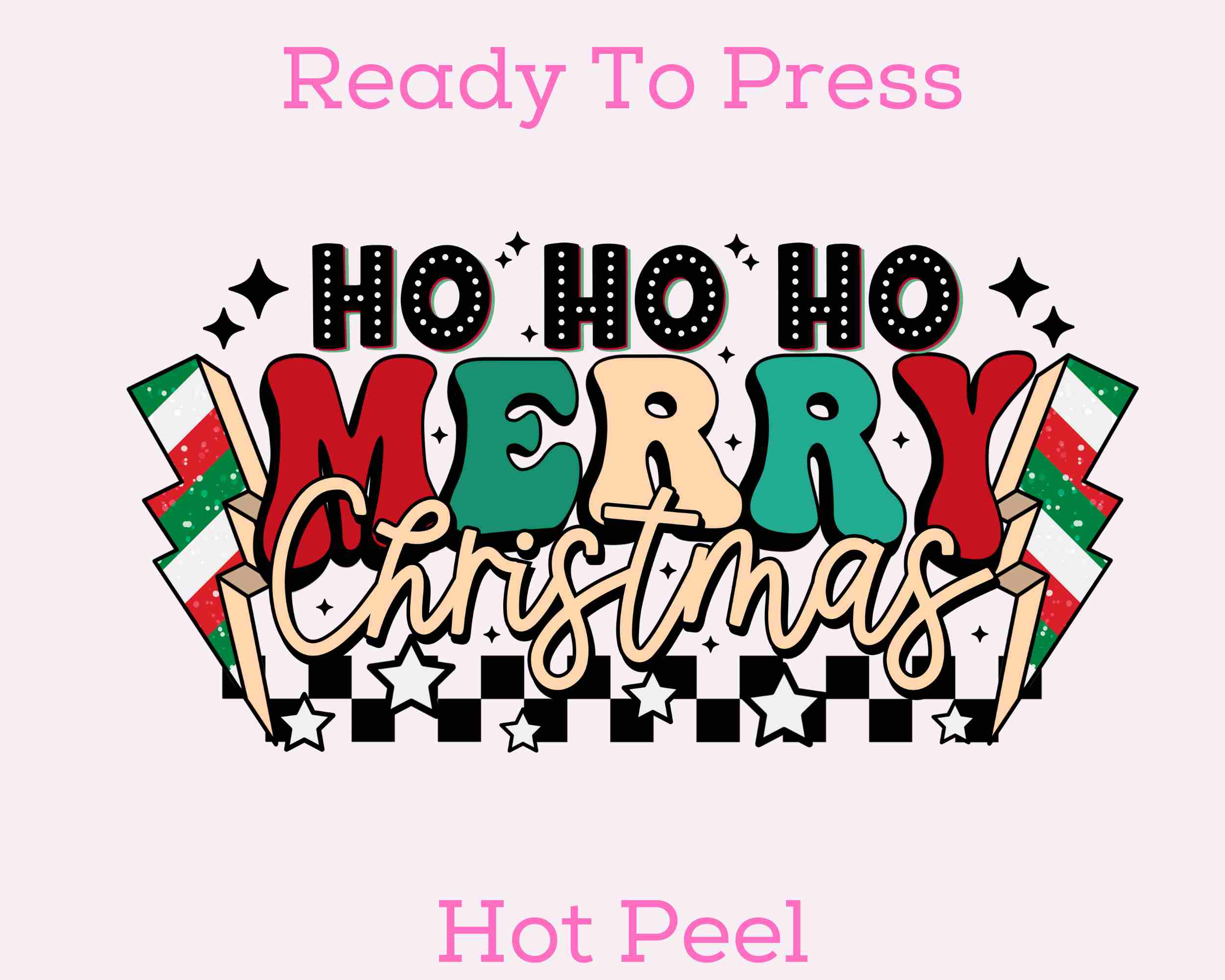 Merry Christmas Bolt DTF TRANSFER – AlwaysBlanks