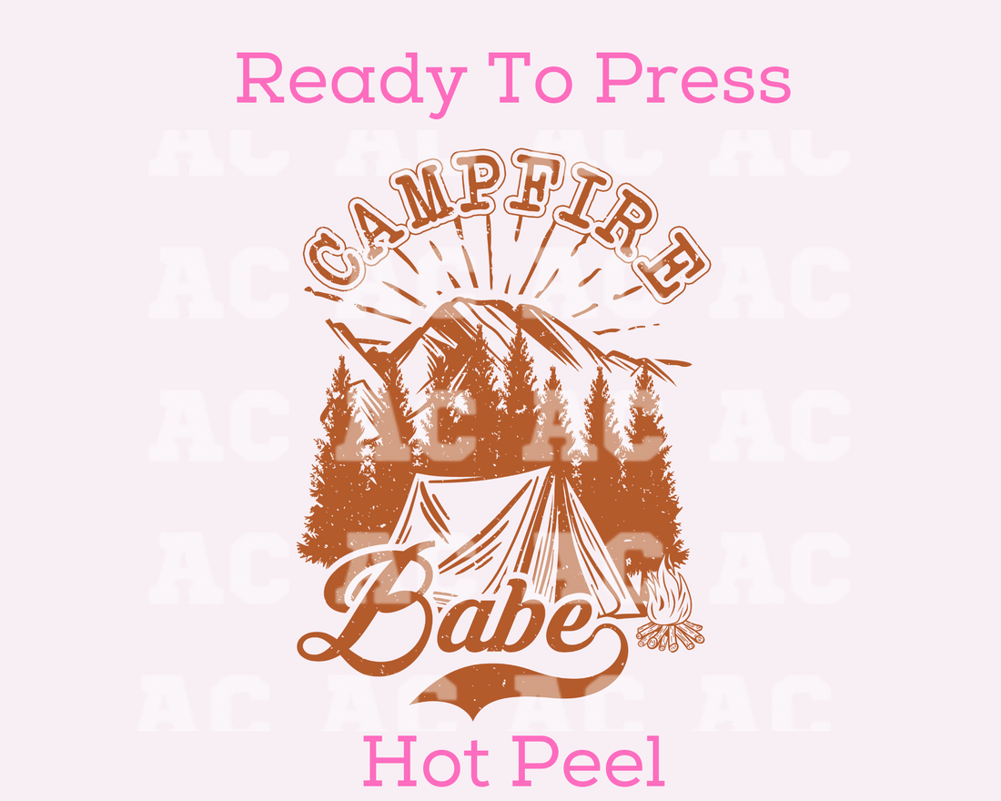 Campfire Babe DTF TRANSFER or UV DTF STICKER DECAL – AlwaysBlanks