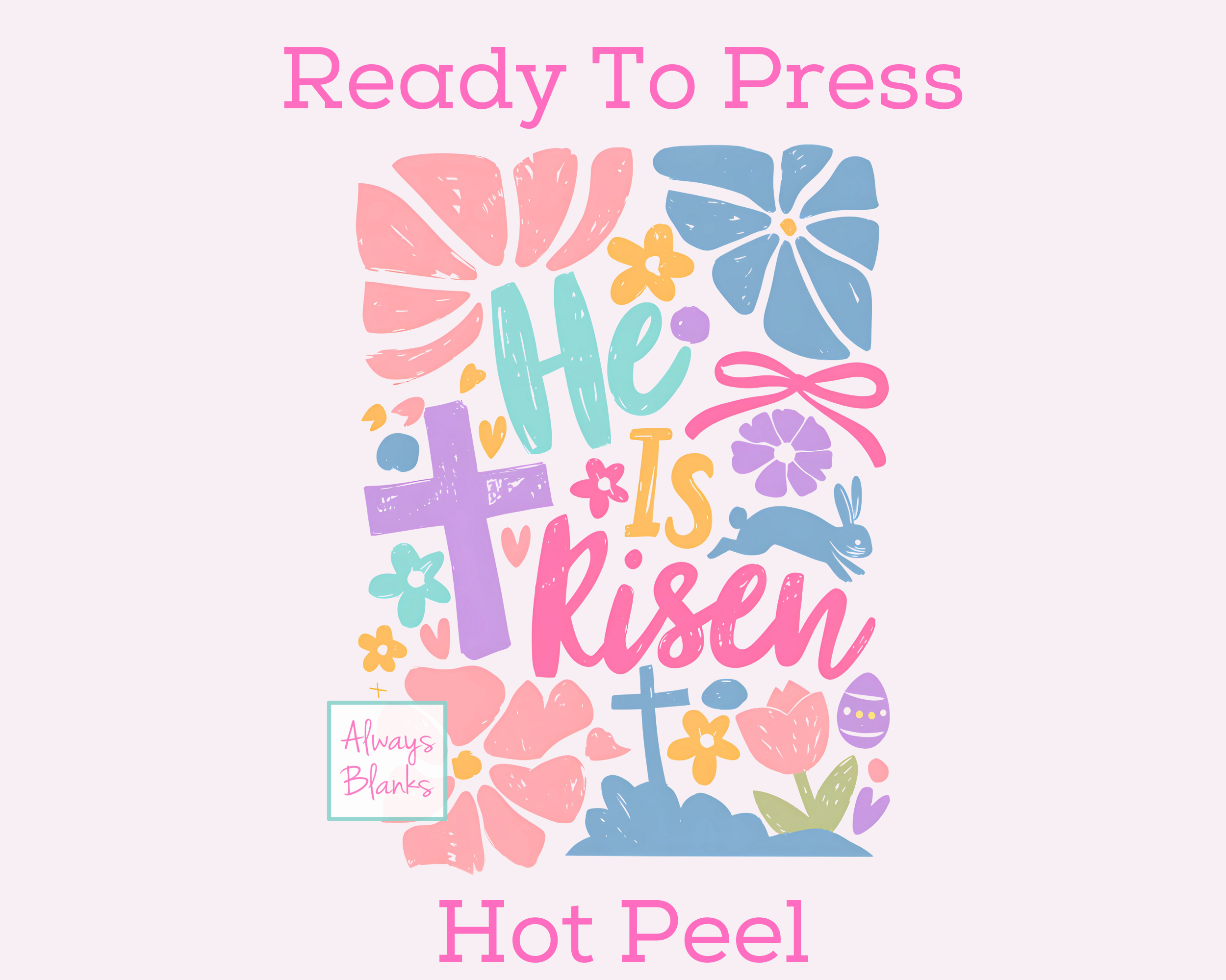 Deco He Is Risen Collage Religious Easter DTF TRANSFER – AlwaysBlanks