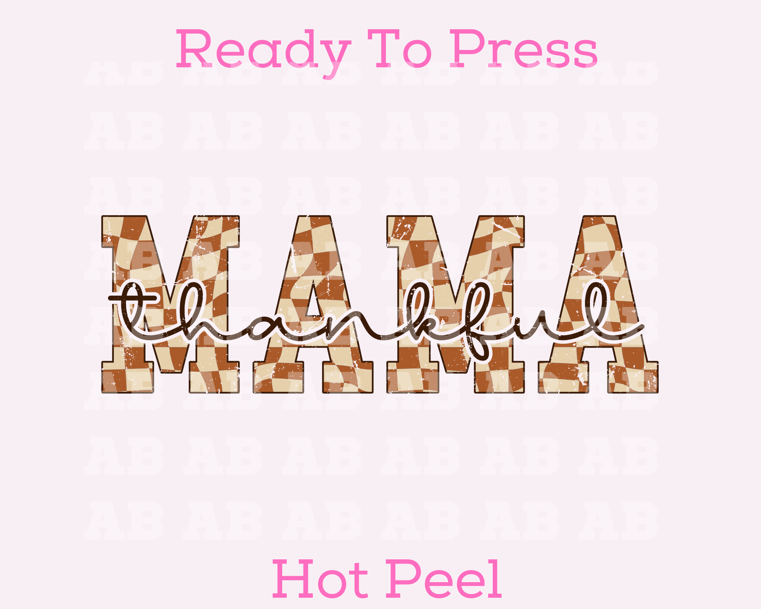 Neutral Plaid Mama Thanksgiving DTF TRANSFER or UV DTF STICKER ...