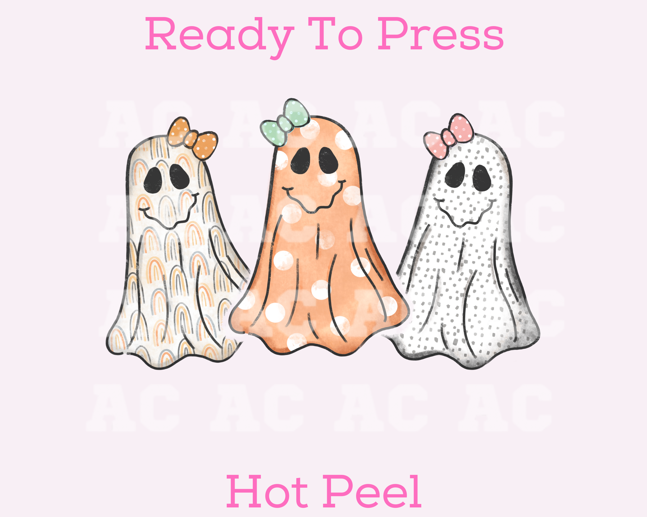 Cute Ghost Trio DTF TRANSFER – AlwaysBlanks