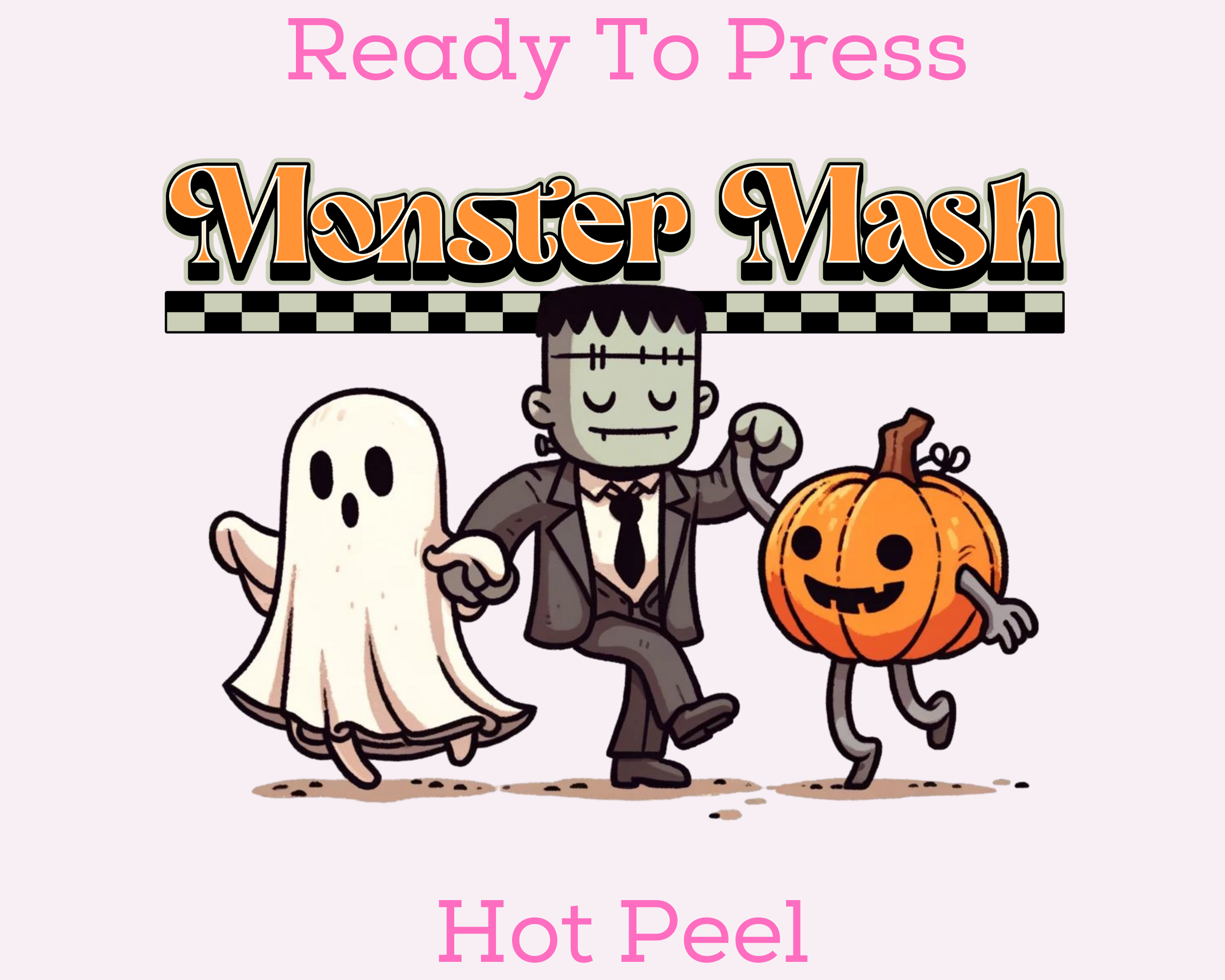 Monster Mash Friends Halloween DTF TRANSFER or UV DTF STICKER DECAL ...