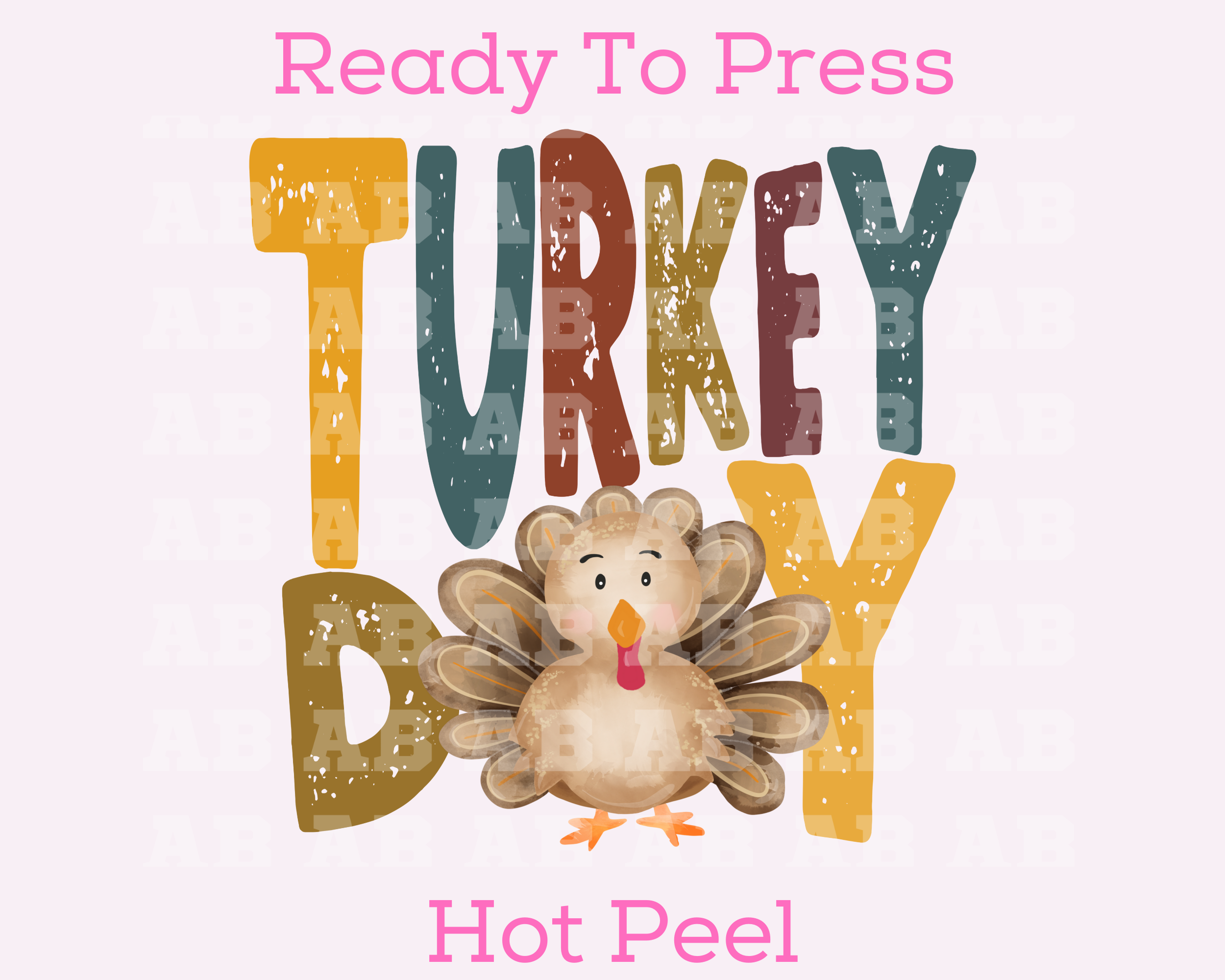 Turkey Day (Distressed) Thanksgiving DTF TRANSFER or UV DTF STICKER ...