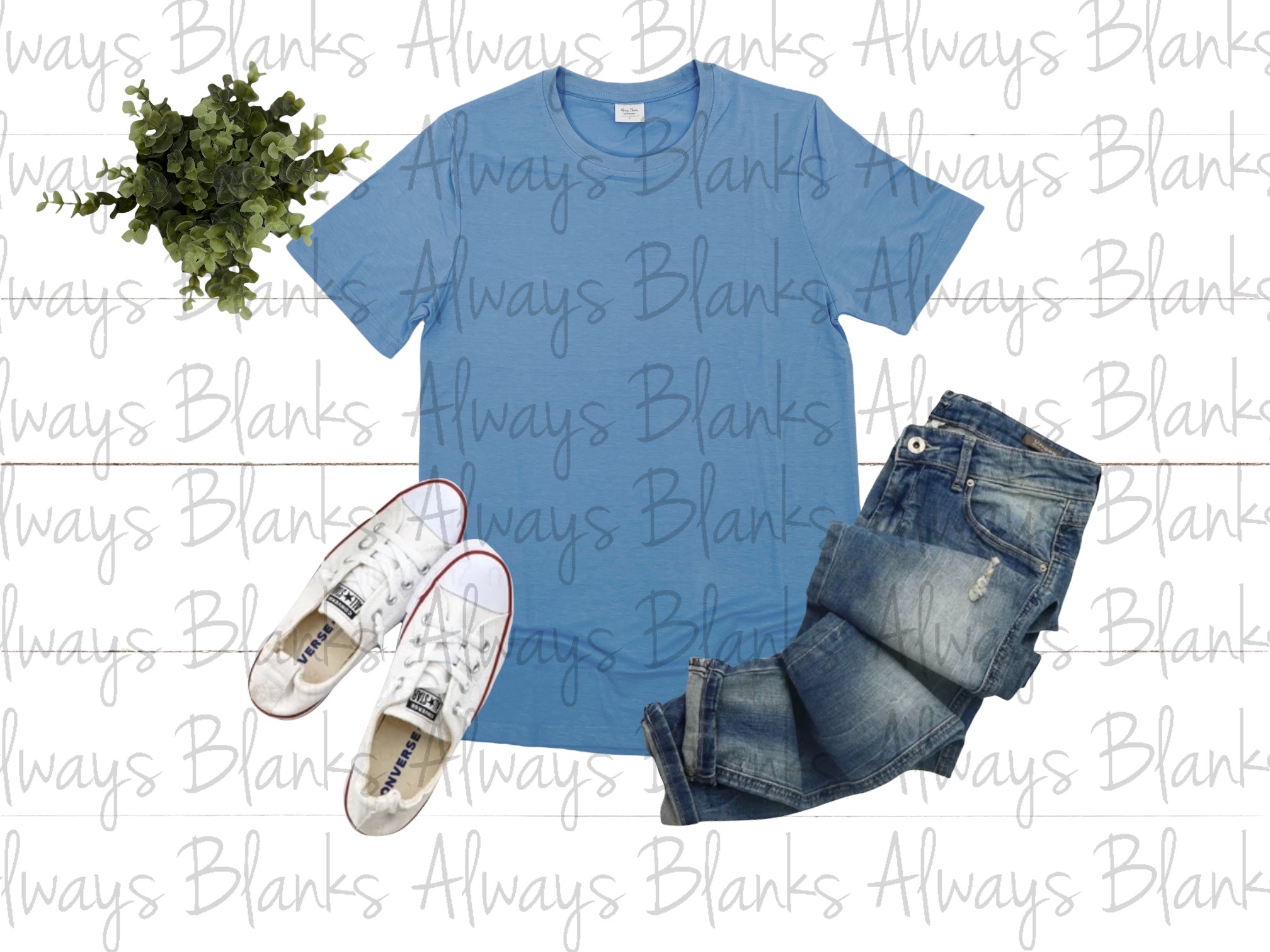 ADULT MOCK UP Denim 95% Short Sleeve Shirt – AlwaysBlanks