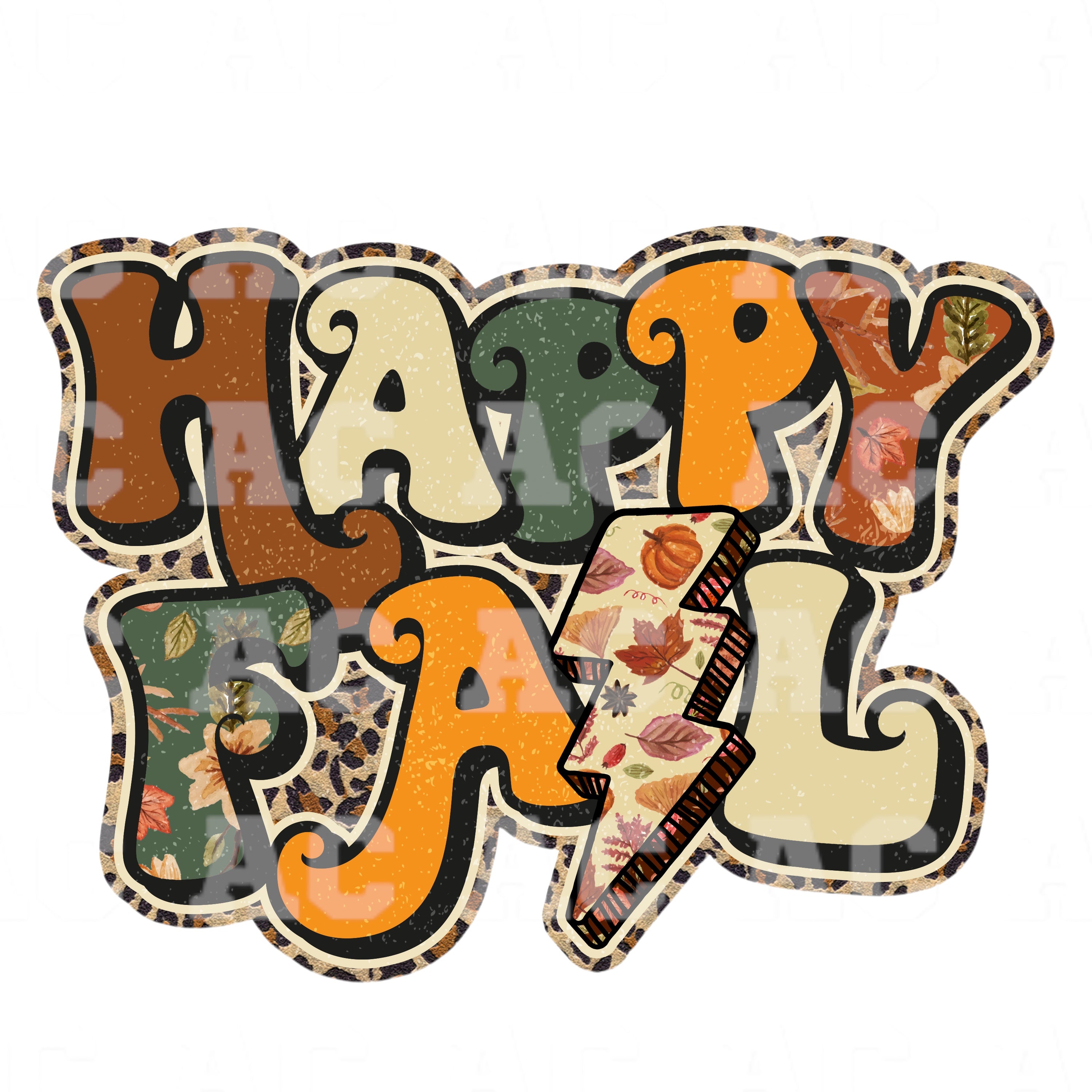 Happy Fall DTF TRANSFER or UV DTF STICKER DECAL – AlwaysBlanks