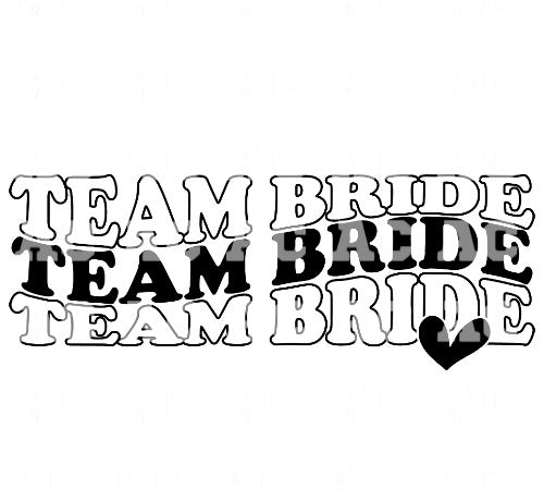 Team Bride Heart DTF TRANSFER or UV DTF STICKER DECAL – AlwaysBlanks