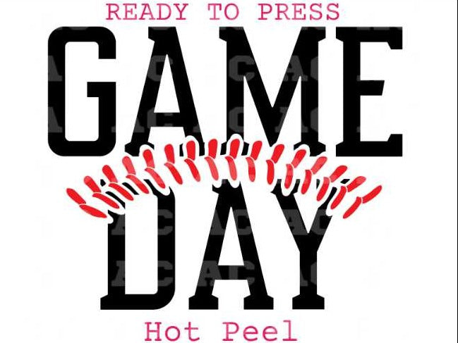 Game Day (Black Text) Baseball DTF TRANSFER – AlwaysBlanks